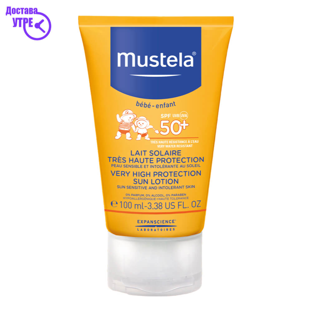 Mustela very high protection sun lotion - spf 50+, 100 ml | КУПИ ONLINE